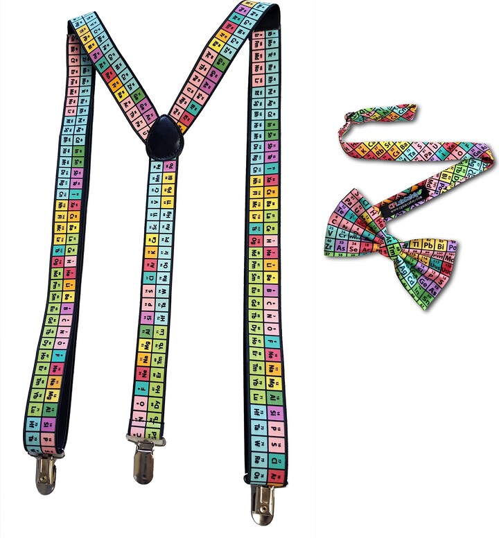 CP Lab Safety Geek Chic Costume Gift Set - Periodic Table Suspenders ...