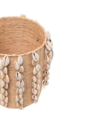 Sensi Shell-Detail Straw Bucket Bag - ShopStyle