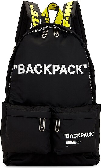 Off-White Quote Backpack in Black - ShopStyle