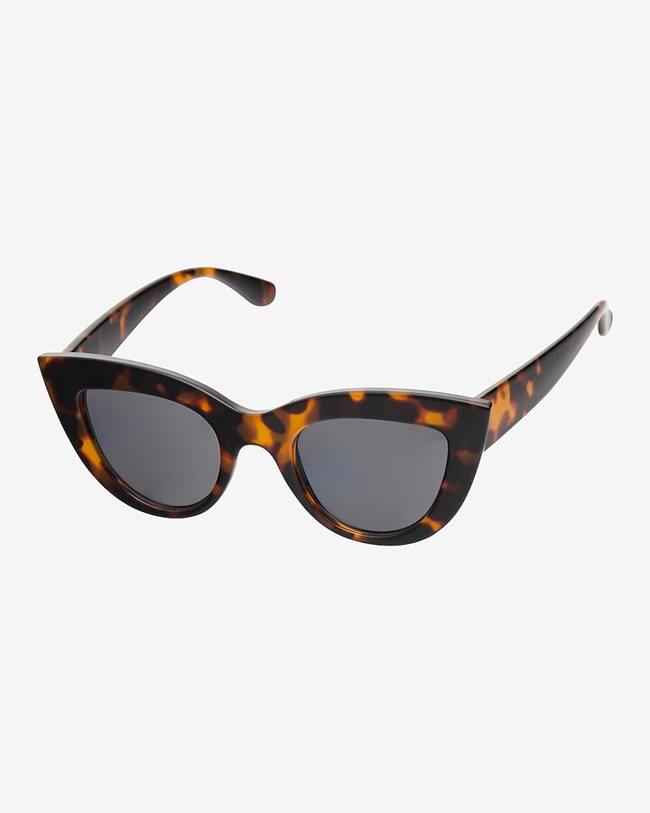 Express Steve Madden Tortoise Shell Cat Eye Sunglasses - ShopStyle