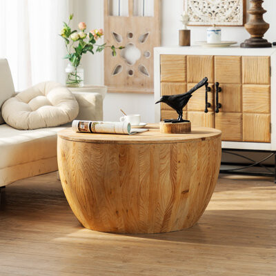 Loon Peak Giamanco Handmade Wood Coffee Table, Vintage Coffee Table ...