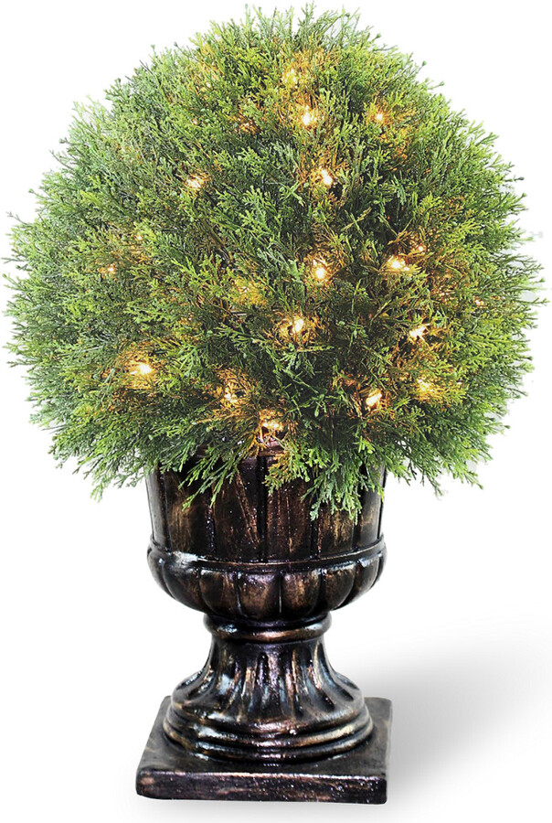 National Tree Company Upright Juniper 27In Ball Topiary Tree With A ...