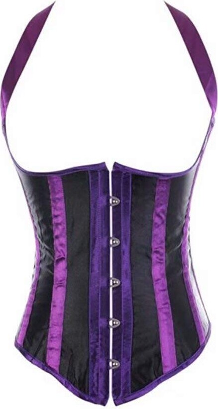 Josamogre Sexy Underbust Corset Bustier Halter Stripe Women Basques ...