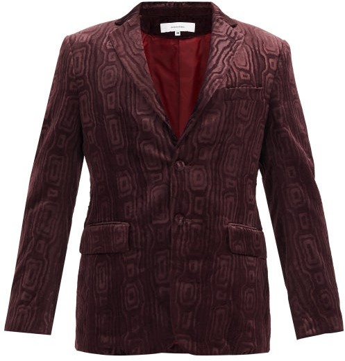 SASQUATCHfabrix. Carding Devore-velvet Jacket - Burgundy - ShopStyle ...