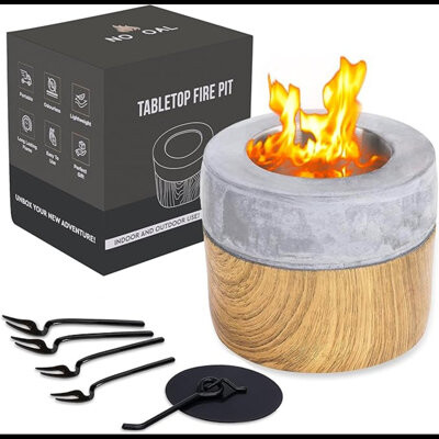 Invenitiah Personal Fire Pit With Roasting Forks - Personal Fireplace ...