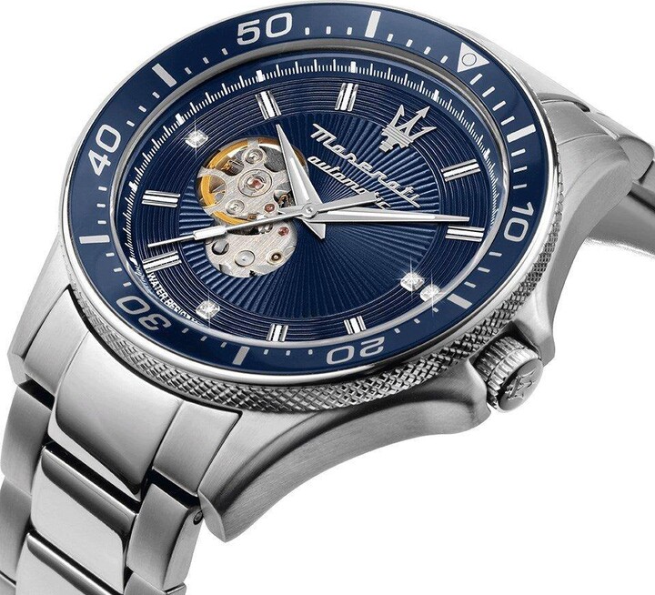 Maserati Automatic Stainless Steel Bracelet Blue Dial Watch - ShopStyle