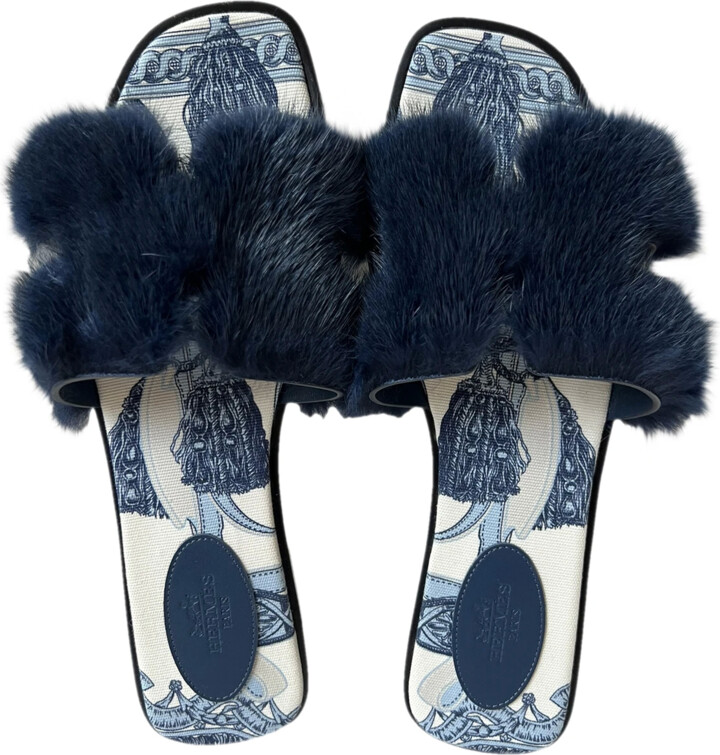 Hermes Oran mink sandal - ShopStyle