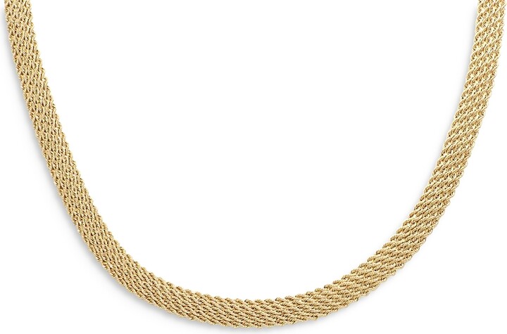 Alberto Amati 14K Yellow Gold Five Strand Rope Link Collar Necklace, 18 ...