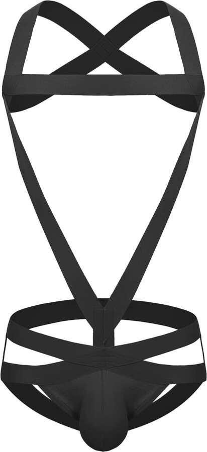 CHICTRY Mens Shiny Metallic Bulge Pouch Jockstrap Wrestling Singlet ...