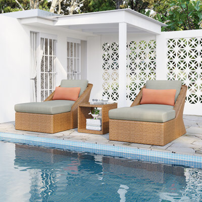 Martha Stewart Colton 5-piece Conversation Set In Orange And Grey ...