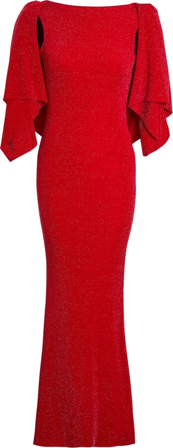 Sarvin - Marilyn Red Cowl Back Gown - ShopStyle Maxi Dresses