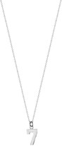 SEOL + GOLD - Ecoated Sterling Silver Varsity Number 7 Charm Necklace ...