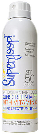 Supergoop! SPF 50 Antioxidant-Infused Sunscreen Mist with Vitamin C 6 ...
