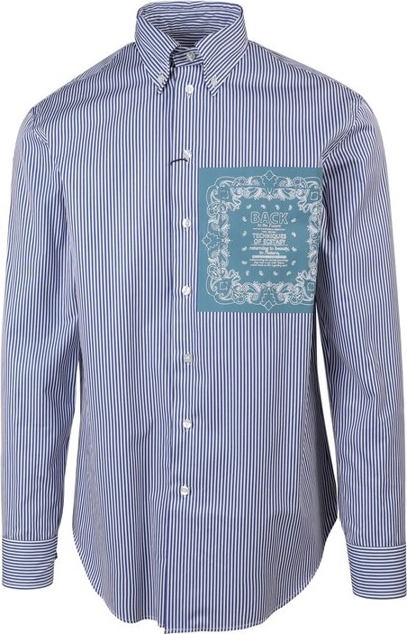 Etro Logo Detailed Striped Shirt - ShopStyle