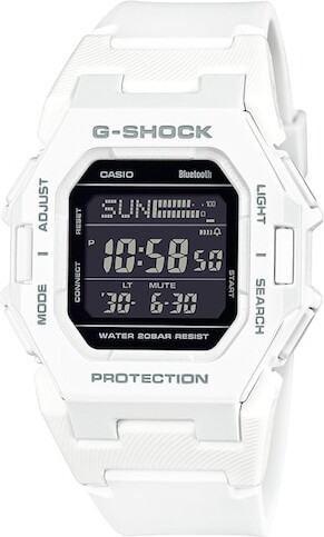 Zales Men’s Casio G-Shock Classic White Resin Digital Watch with Step ...