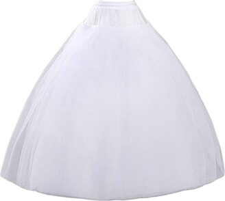 MeiLiMiYu Hoopless Petticoat Crinoline Underskirt Skirt 8 Layers Floor ...