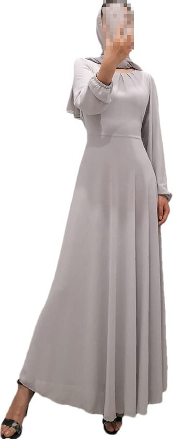 Youllyuu Women Muslim Hijab Dress Long Sleeve Eid Mubarak Islam Kaftan Dubai Turkey Muslim Abaya ...