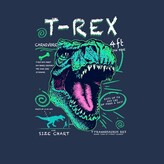 LOST GODS Boy' Huky Lot God T-Rex Schematic Detail - Navy Blue - Small ...