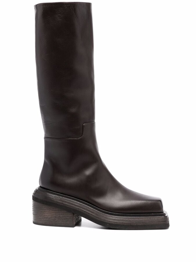 Marsèll Cassetto leather knee-high boots - ShopStyle