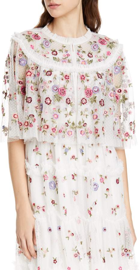 Needle & Thread Midsummer Embroidered Tulle Jacket - ShopStyle