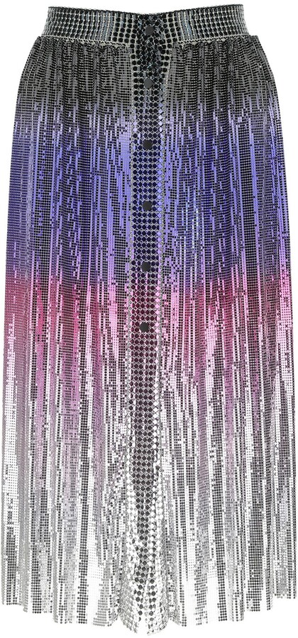 Paco Rabanne Ombre Chain Mail Skirt - ShopStyle