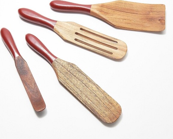 Mad Hungry 4-Piece Teak Wood Multi-Use Spurtle Set K51398 Refurbished ...