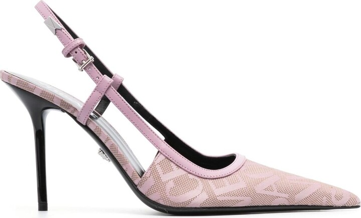 Versace Allover slingback pumps - ShopStyle