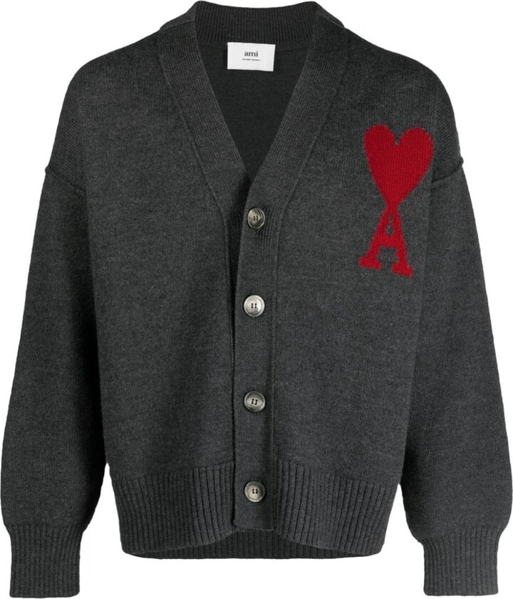 Ami Alexandre Mattiussi Red Adc Cardigan - ShopStyle