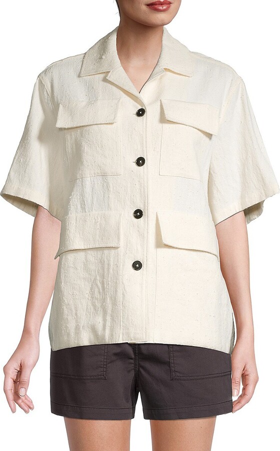 Jil Sander Silk, Ramie & Hemp Jacket - ShopStyle Blazers