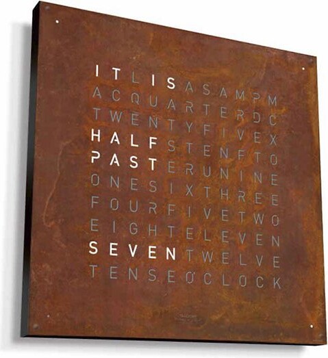 QLOCKTWO EARTH 45 CREATOR´S EDITION RUST Wall Clock With Black Body ...