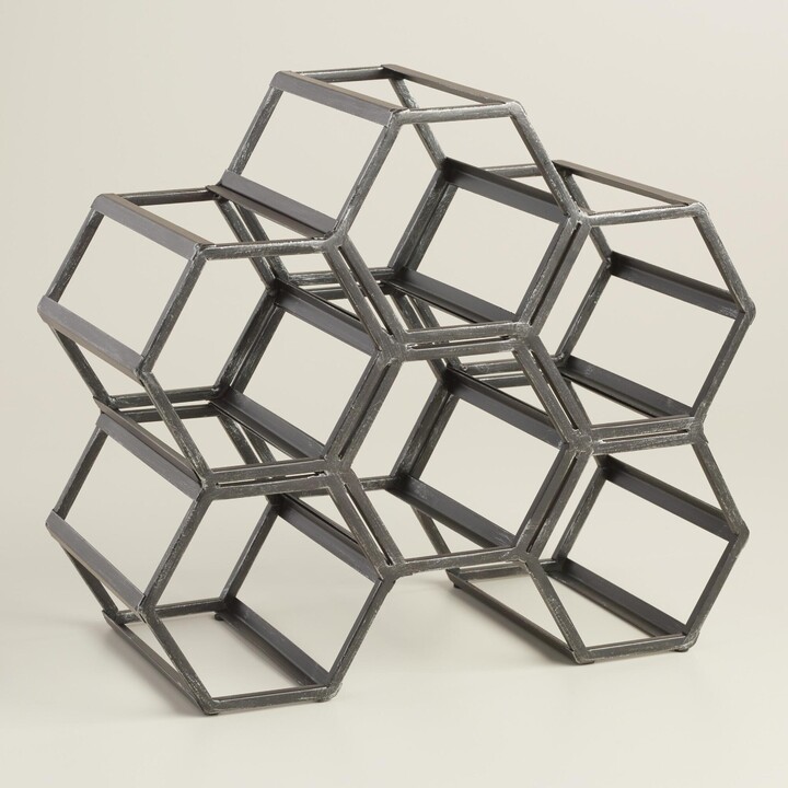 Black Hexagonal Wine Rack - ShopStyle