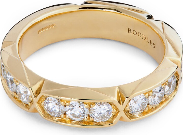 Boodles Yellow Gold and Diamond Large Jazz Ring - ShopStyle