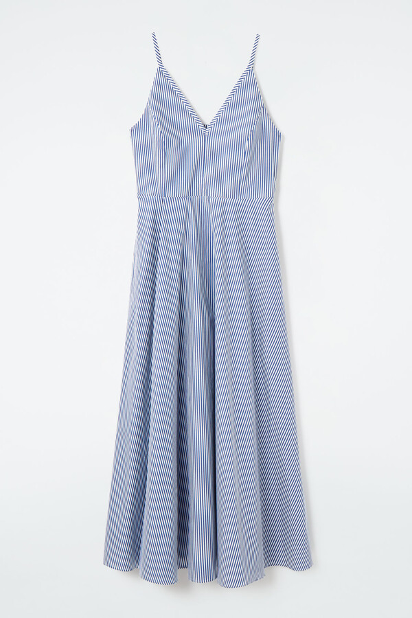 COS Striped A-Line Midi Dress - ShopStyle