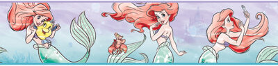 York Wall Coverings Disney the Little Mermaid Ariel and Friends 15' L x ...