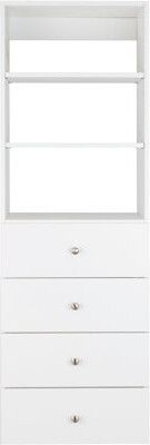 Modular Closets 4 Drawer Shelf Tower for Walk-in Closet System ...