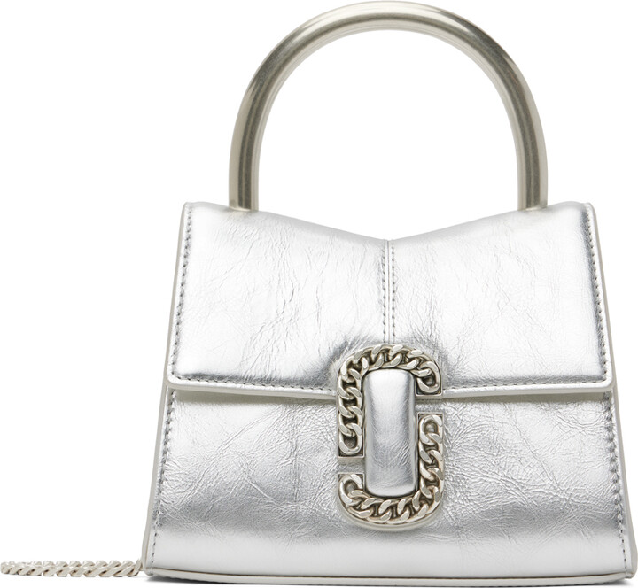 Marc Jacobs Silver 'The St. Marc Mini' Top Handle Bag - ShopStyle