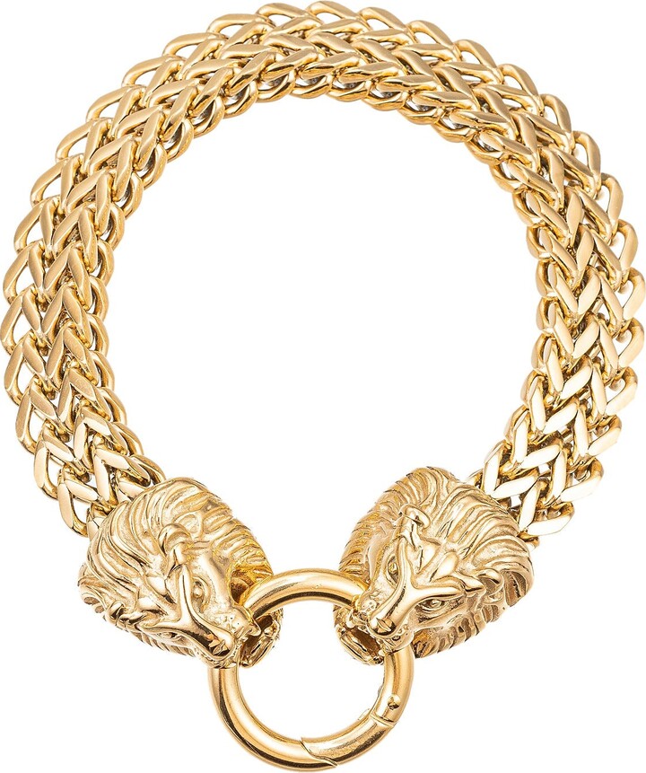 Eye Candy LA Double Lion Head Chain Bracelet - ShopStyle Jewelry