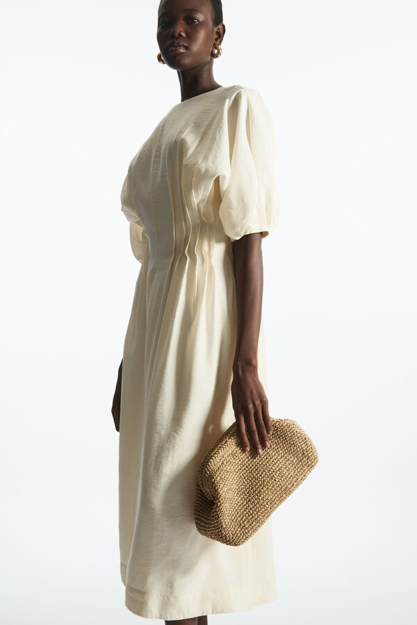 COS Gathered Midi Dress - ShopStyle