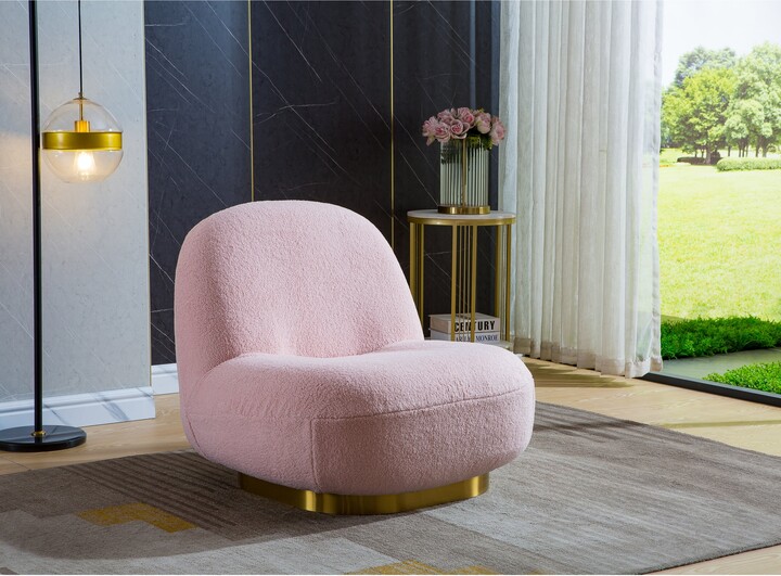 RASOO Modern Velvet Swivel Chairs Living Room Accent Chair & Armless ...