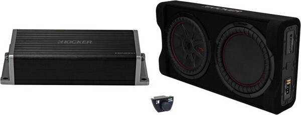 Kicker 47KEY2004 4-Channel DSP Smart Amplifier, 4x50W w/ 51PTRTP12 12 ...