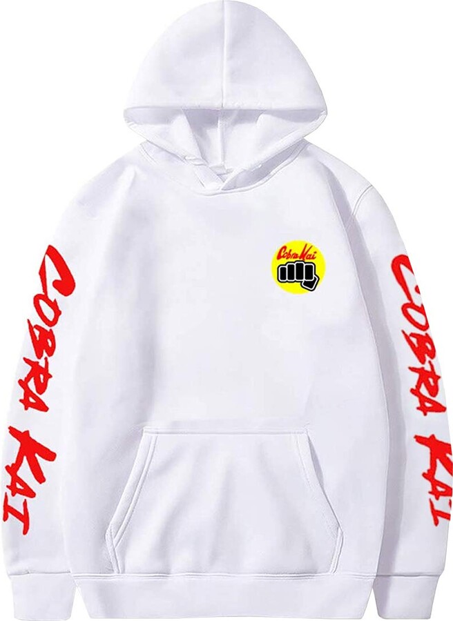 MINIDORA Cobra Kai Karate Kid Dojo Retro Men's Hoodie Snake Logo ...