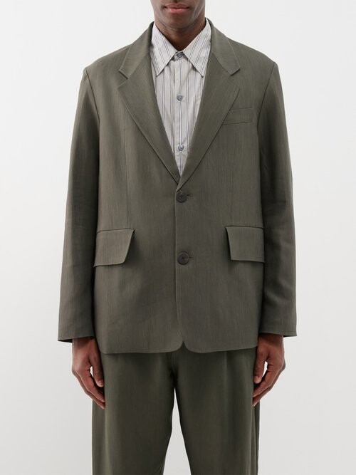 Studio Nicholson Mizumi Oversized Twill Blazer - ShopStyle