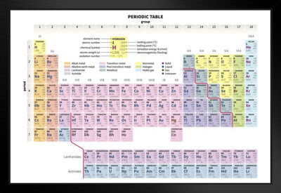 Trinx Periodic Table Of The Elements Science Class Lab Scientific ...