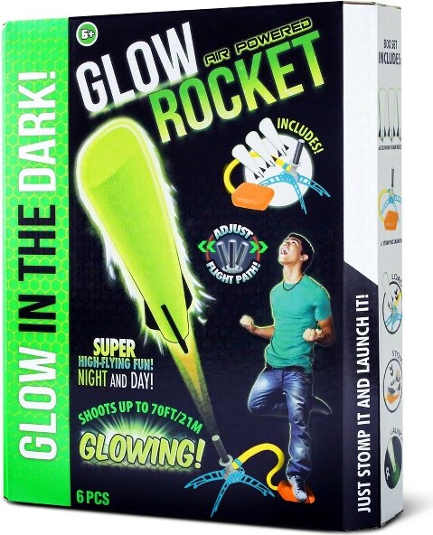 Lanard: Glow Air Powered Rocket - Super High-Flying Toy, 3 Foam Rockets ...