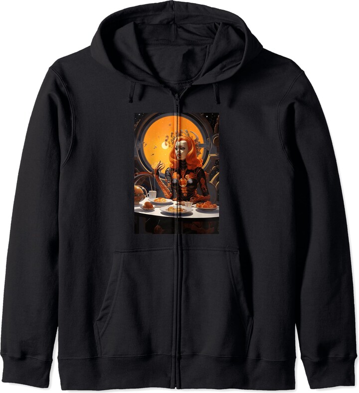 Atompunk Sci Fi Futuristic Aesthetic Designs Atompunk: Woman Eating in ...