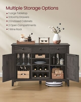 Vasagle Buffet Cabinet with Wine Rack - ShopStyle