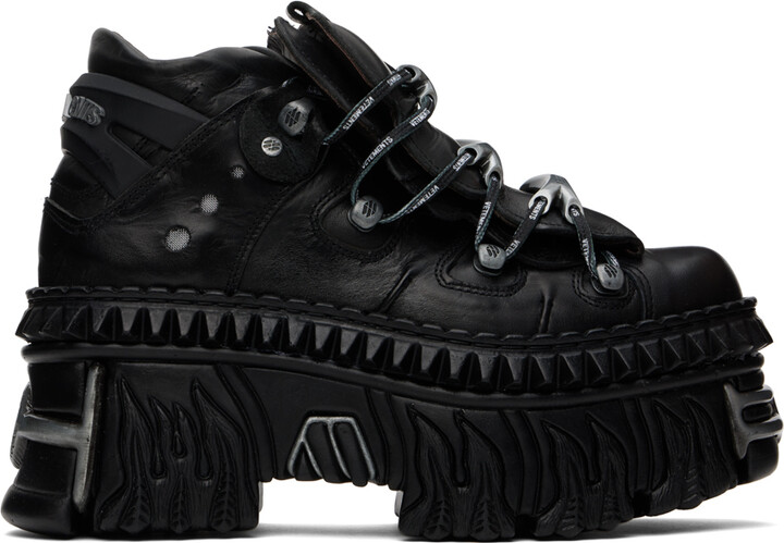 Vetements Black New Rock Edition Platform Sneakers - ShopStyle Trainers ...