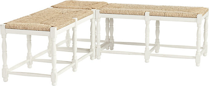 Ballard Designs Dorchester 3-Piece Bench Set - Two 2 Seat Benches & One ...