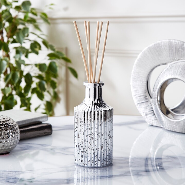 Dunelm Luxe Mercury Amber & Saffron Diffuser Silver - ShopStyle Home Fragrance