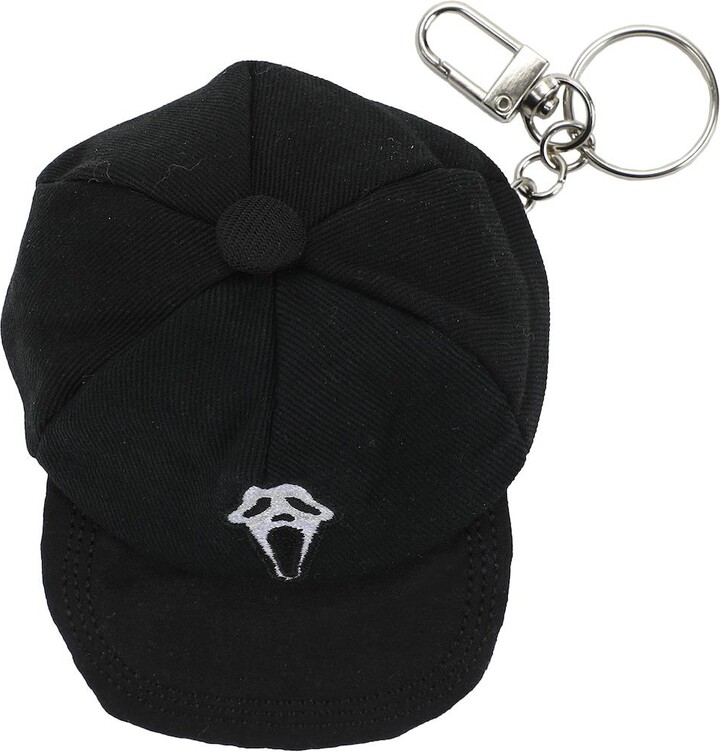 Scream Ghostface Logo Black Mini Wool Hat Keychain With Storage Pocket ...